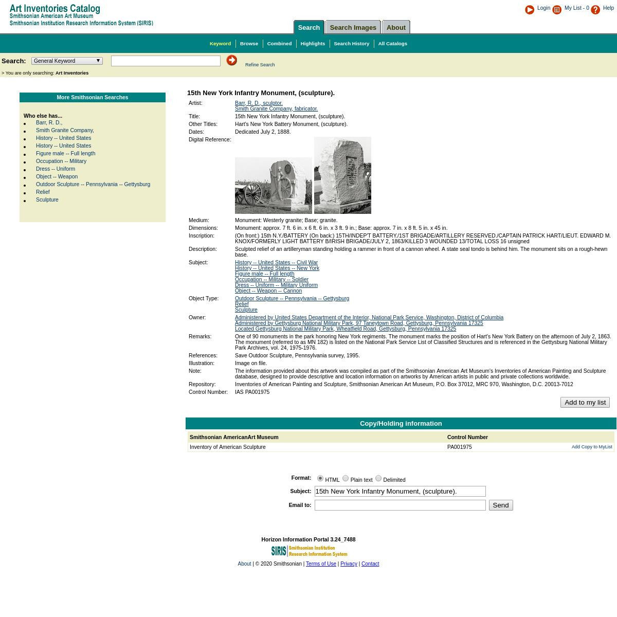 Resources :: 15th New York Infantry Monument, (sculpture) | Smithsonian Learning Lab