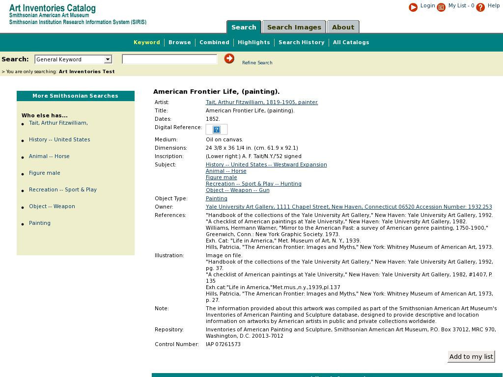 Resources :: American Frontier Life, (painting) | Smithsonian Learning Lab