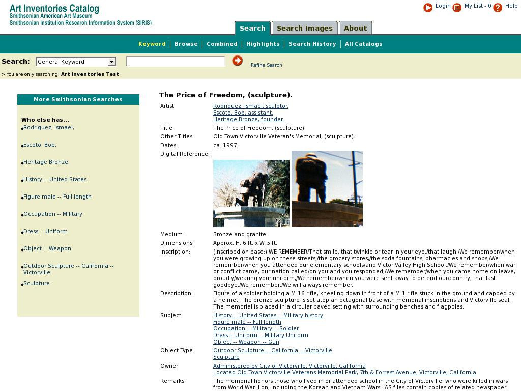 Resources :: The Price of Freedom, (sculpture) | Smithsonian Learning Lab