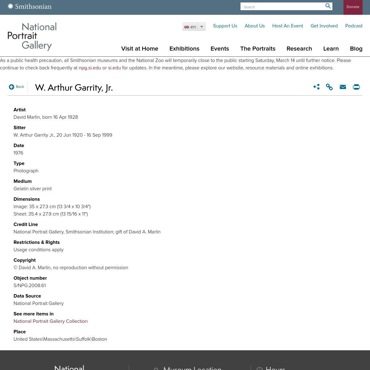 Resources :: W. Arthur Garrity, Jr. | Smithsonian Learning Lab