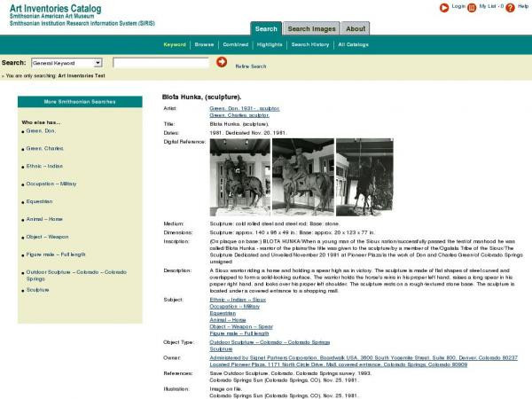 Resources :: Blota Hunka, (sculpture) | Smithsonian Learning Lab