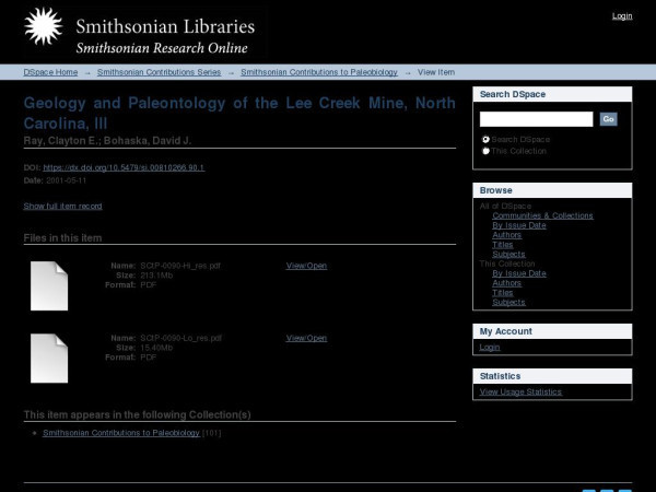 Resources :: Geology and Paleontology of the Lee Creek Mine, North ...