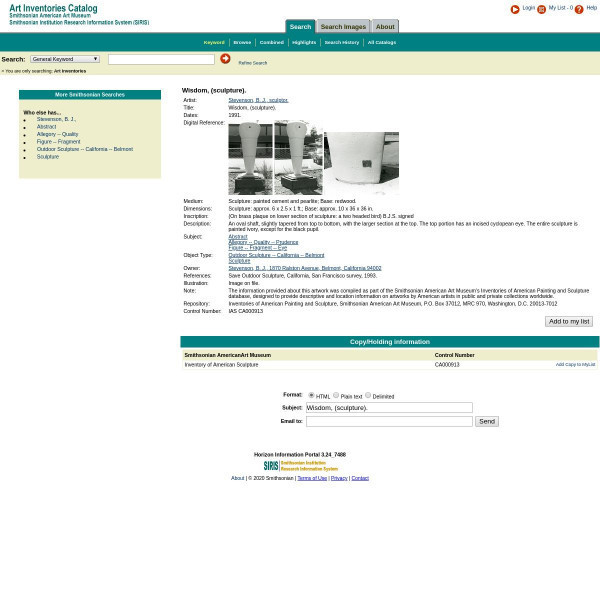 Resources :: Wisdom, (sculpture) | Smithsonian Learning Lab