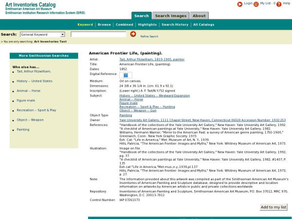 Resources :: American Frontier Life, (painting) | Smithsonian Learning Lab