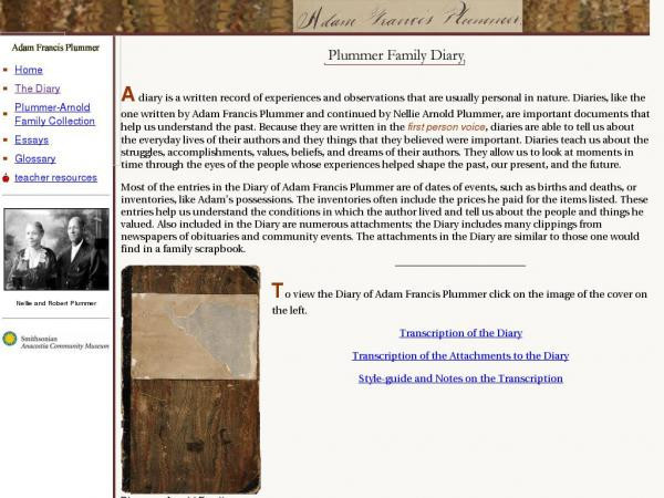 Resources :: The Adam Francis Plummer Diary: A Living History ...
