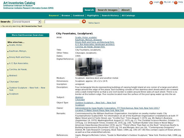 Resources :: City Fountains, (sculpture) | Smithsonian Learning Lab