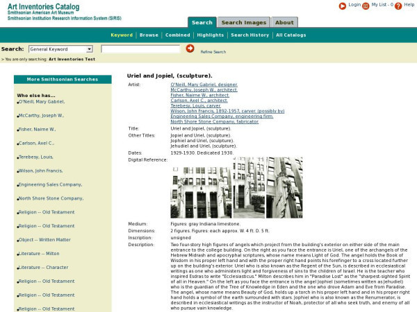 Resources :: Uriel and Jopiel, (sculpture) | Smithsonian Learning Lab