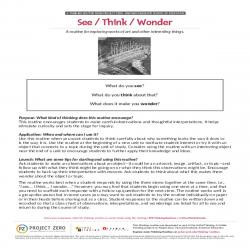 Collections :: Easy PZ: "See, Think, Wonder" and "Think, Feel, Care ...