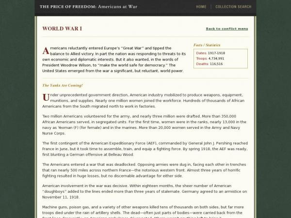 Collections :: Legacies of World War I | Smithsonian Learning Lab